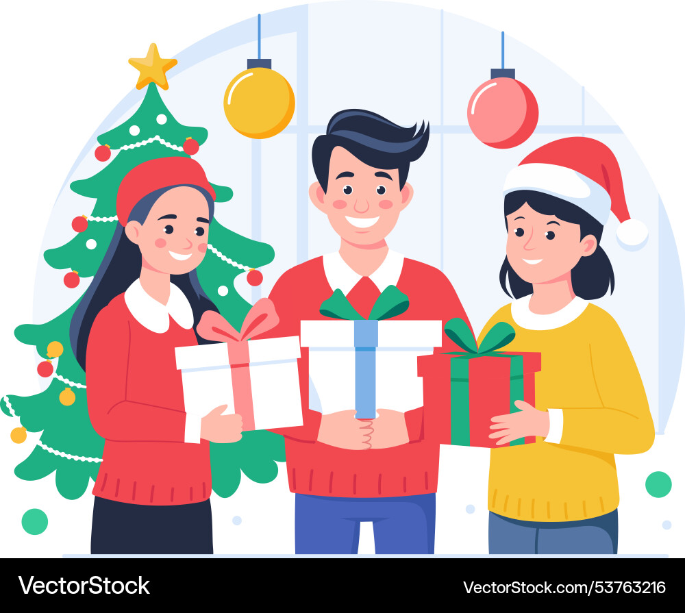 Christmas gifts Royalty Free Vector Image - VectorStock