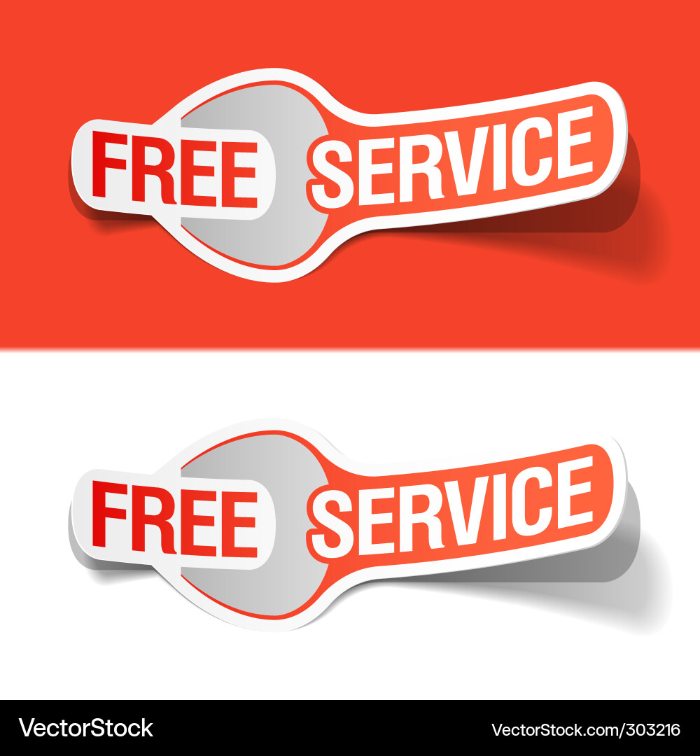 Free service labels Royalty Free Vector Image - VectorStock