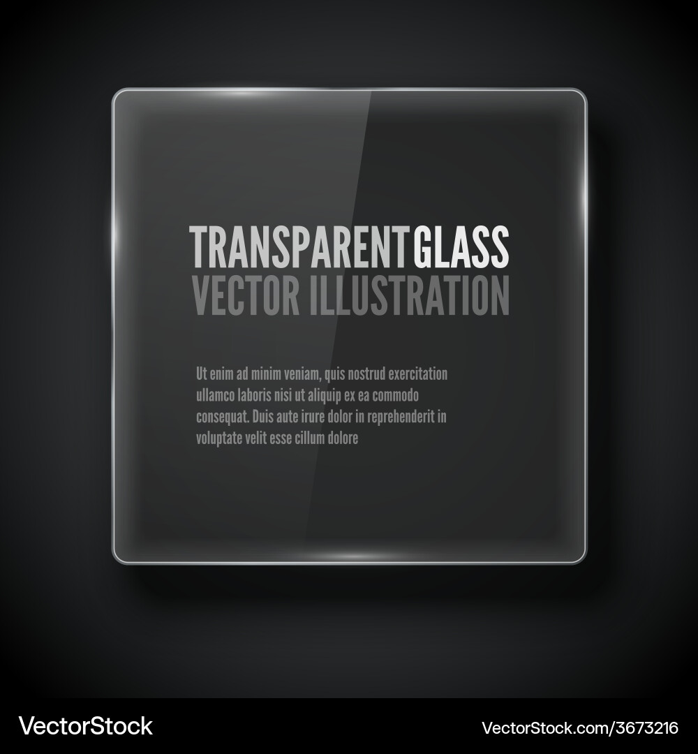 Glass frame Royalty Free Vector Image - VectorStock