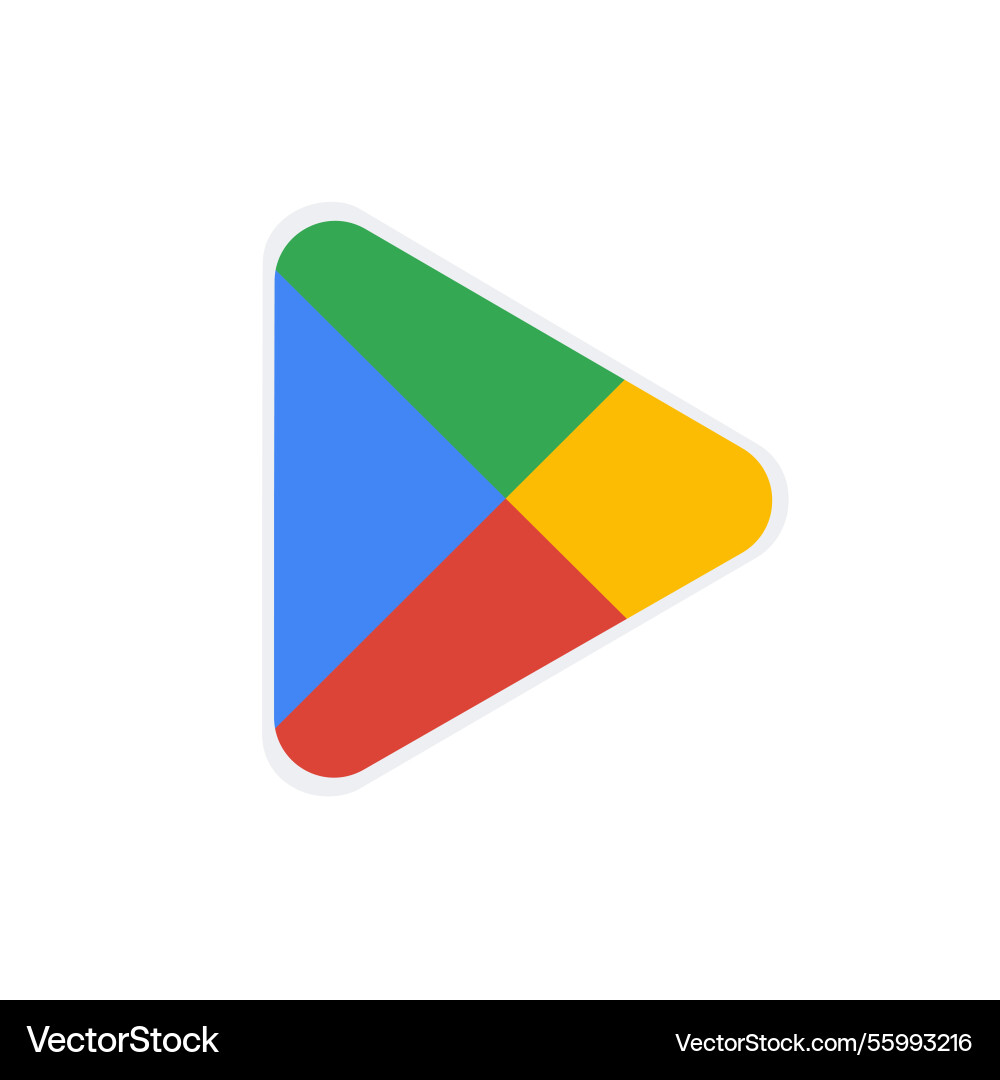 Google play store logo Royalty Free Vector Image