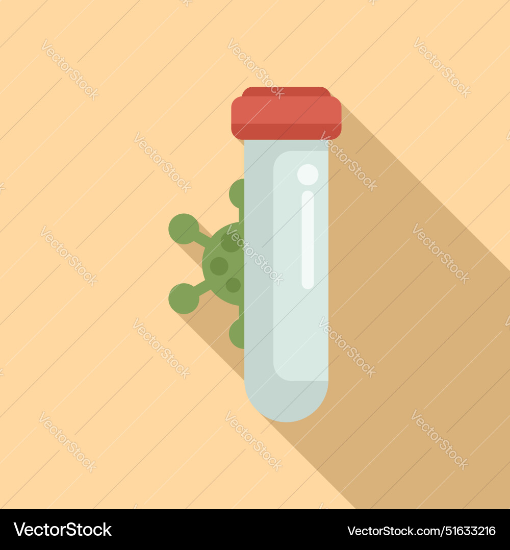 Laboratory test tube containing virus specimen Vector Image
