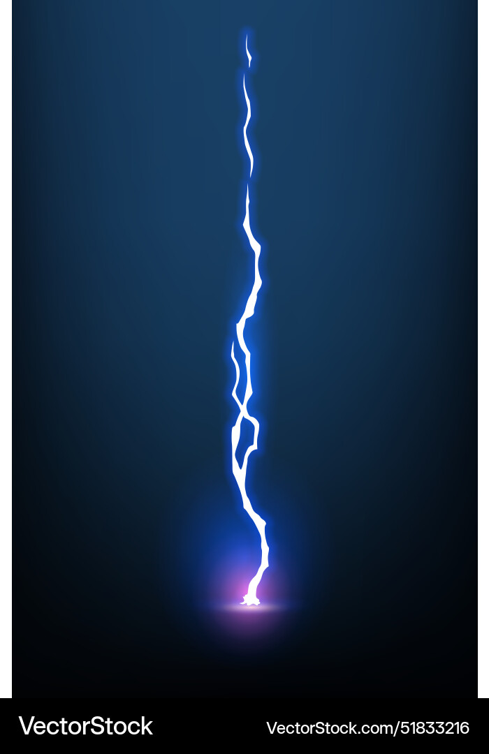 Lightning animation with sparks electricity Vector Image