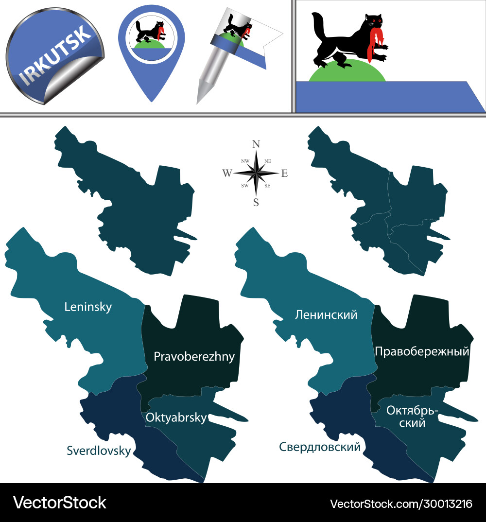 Irkutsk Map Irkutsk Region Russia Colored Elevation Map Lakes Rivers