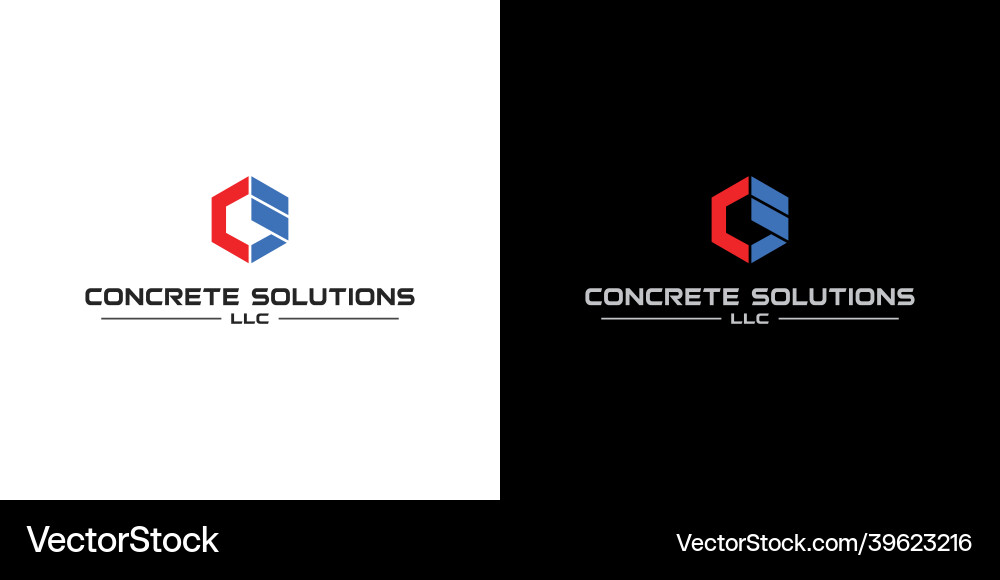 Modern and powerful cs initials logo design Vector Image