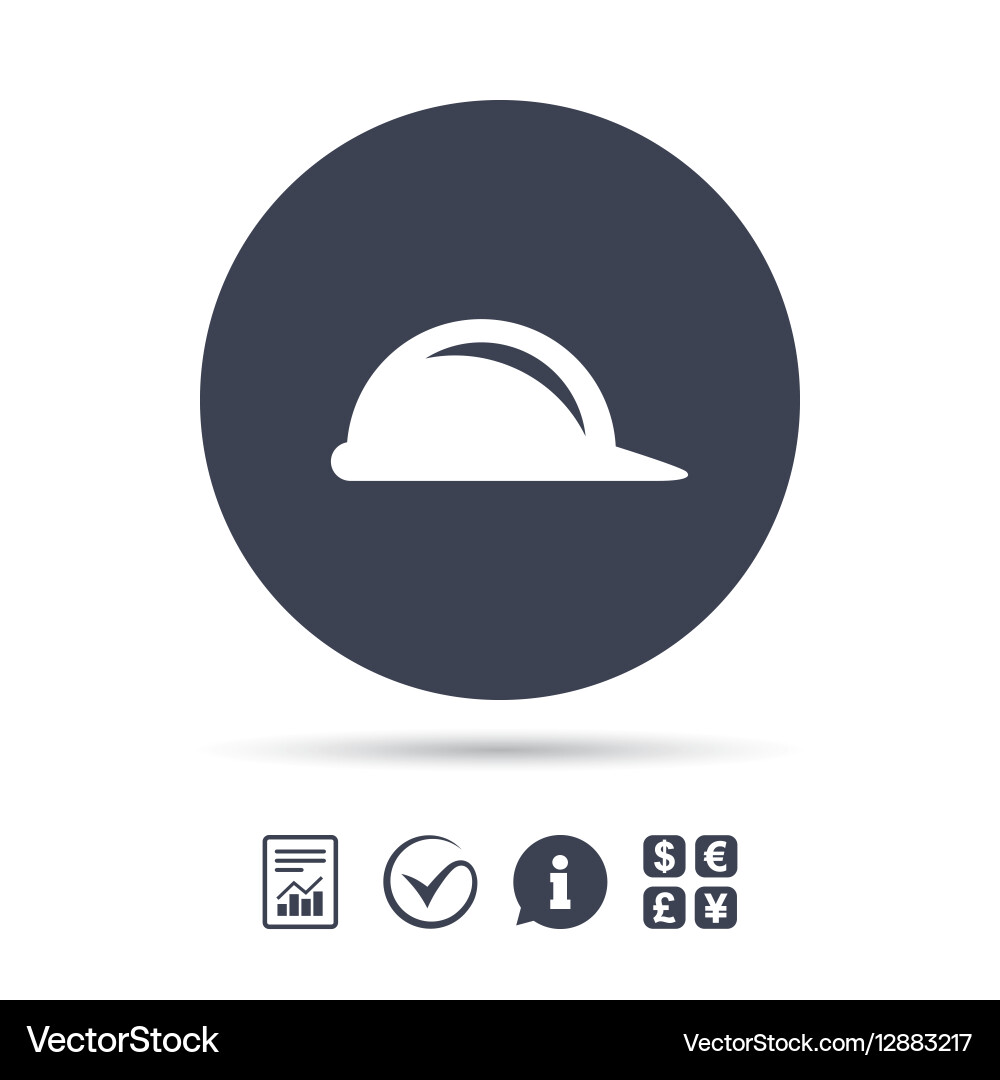 Construction Hard Hat Icon Royalty Free Vector Image