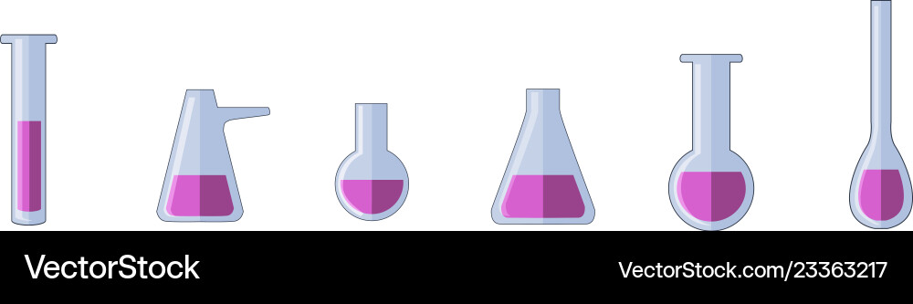 Different types of test tubes Royalty Free Vector Image