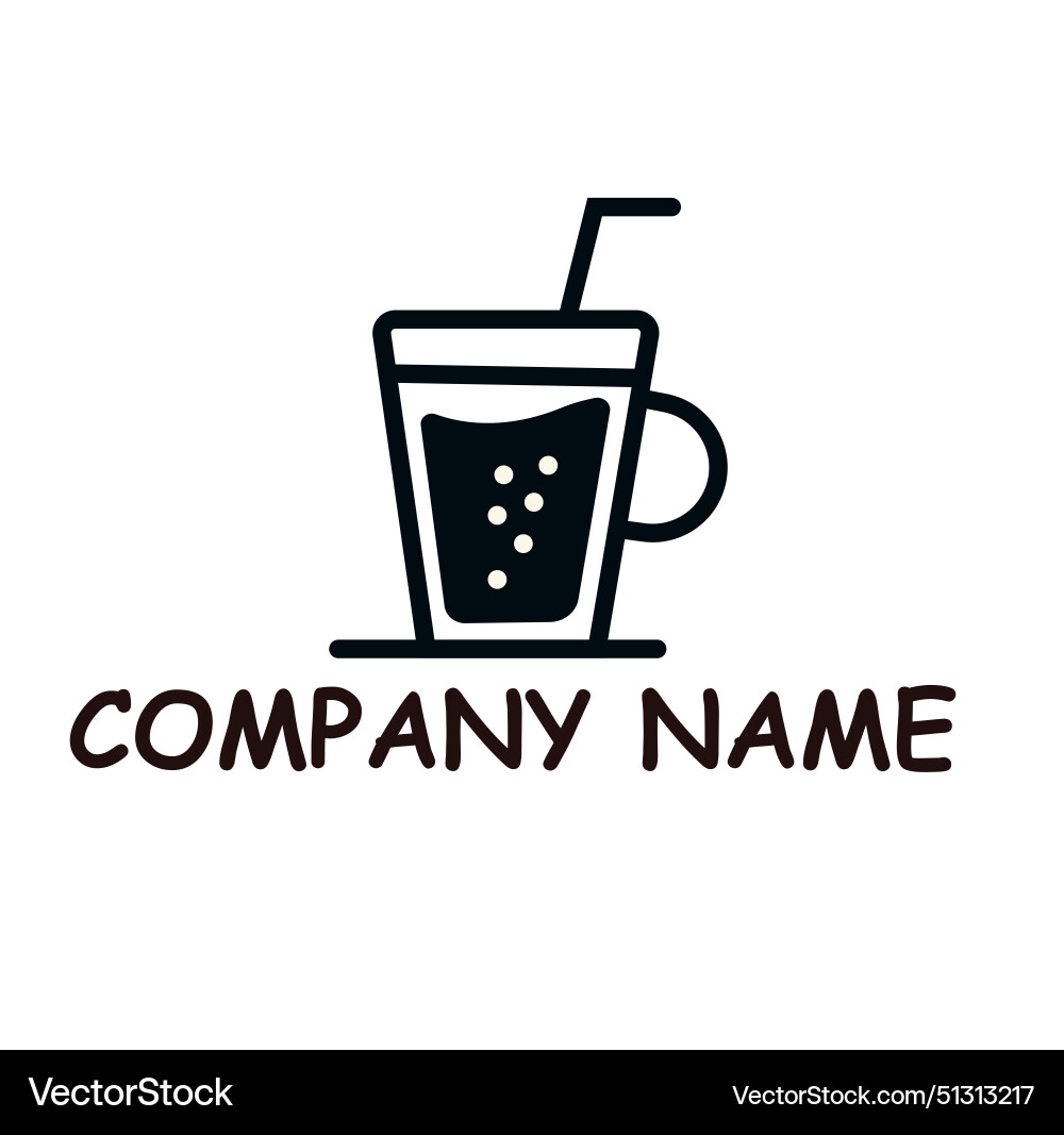 Drink and juice logo design Royalty Free Vector Image