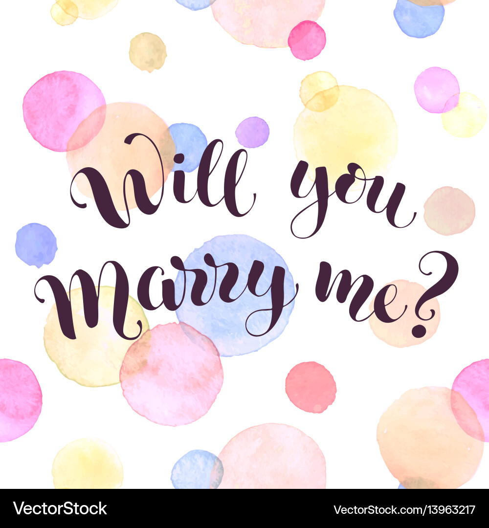 Romantic Marry Me Card Royalty Free Vector Image