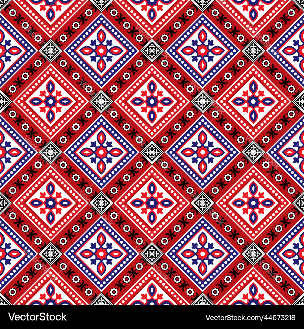 Ajrak seamless pattern tribal and ethnic Vector Image