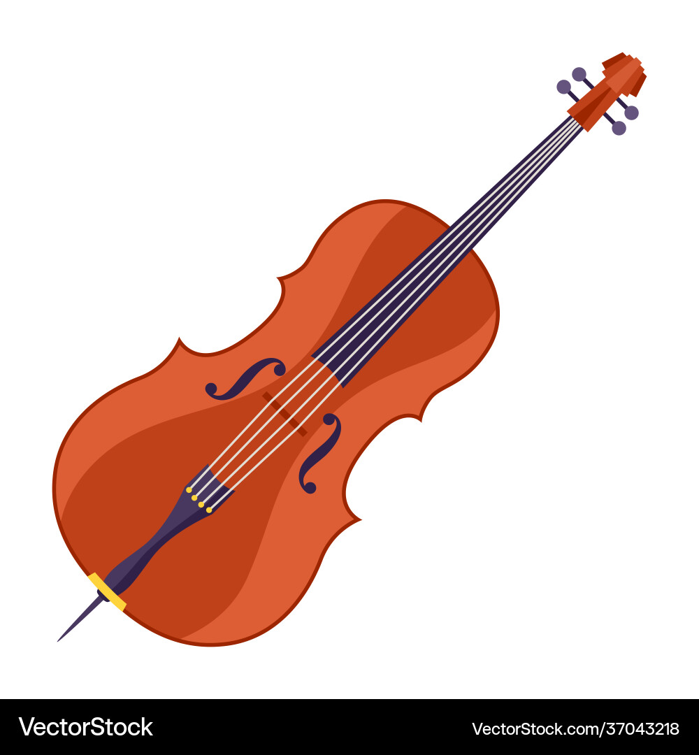 Double bass musical instrument Royalty Free Vector Image