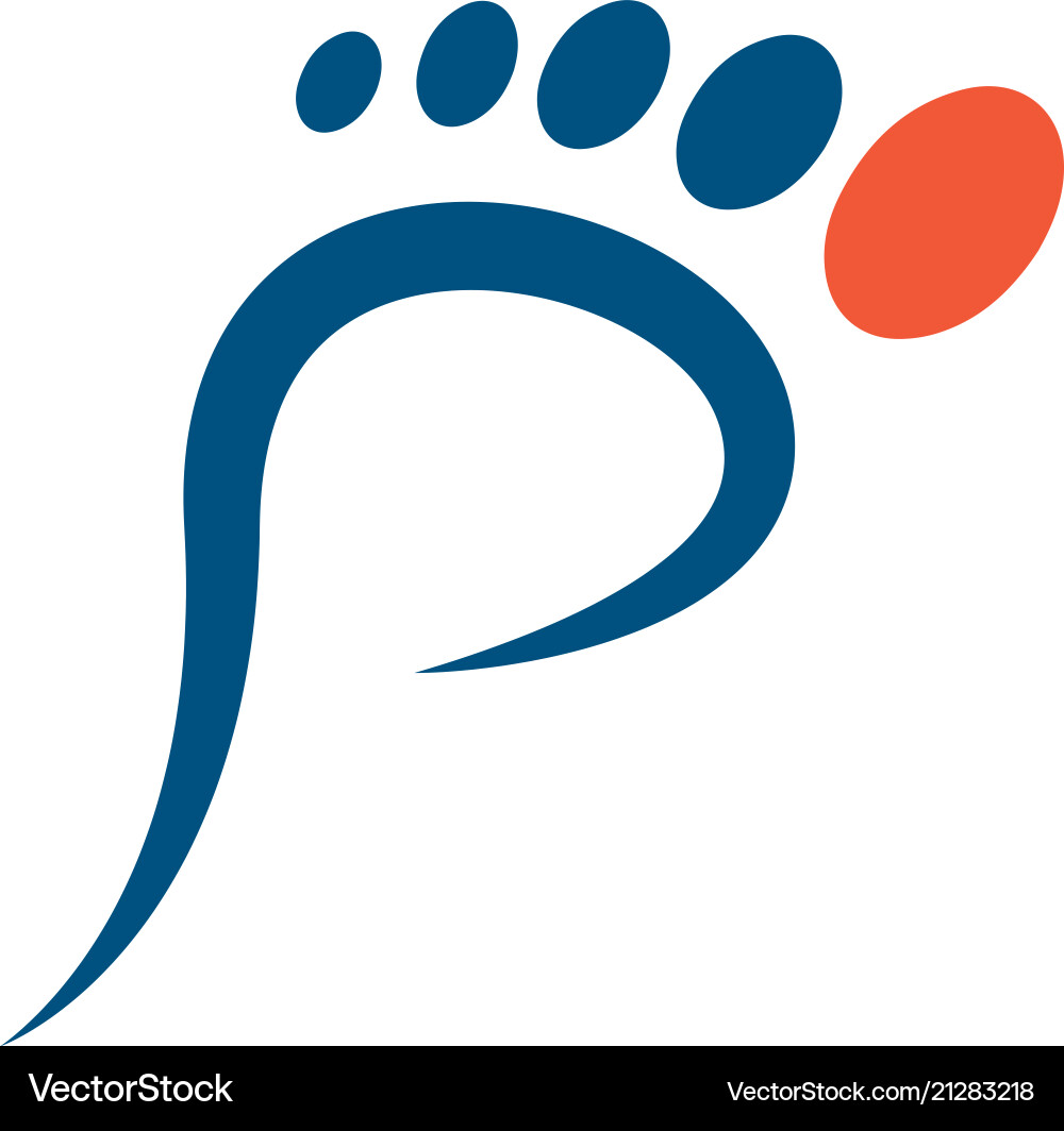 Foot palm icon template Royalty Free Vector Image