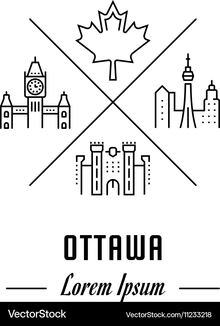 Ottawa logo x 1 Royalty Free Vector Image - VectorStock