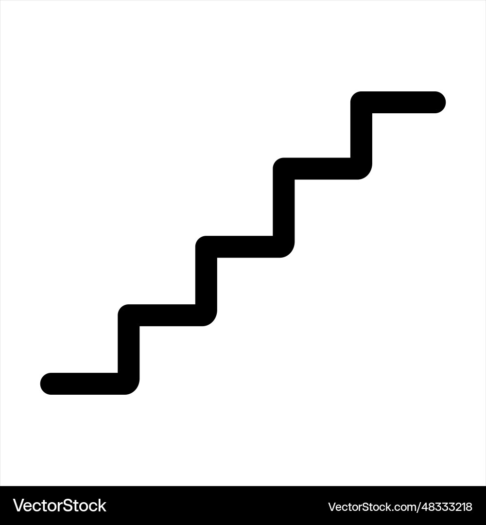 Outline Stairs - Upward Direction Royalty Free Vector Image