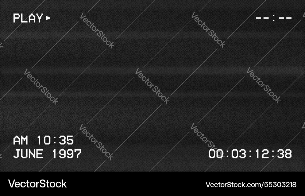Vhs video background glitch effect with white Vector Image