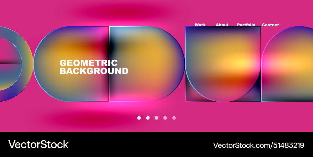 Circles and lines bright colorful geometry with Vector Image