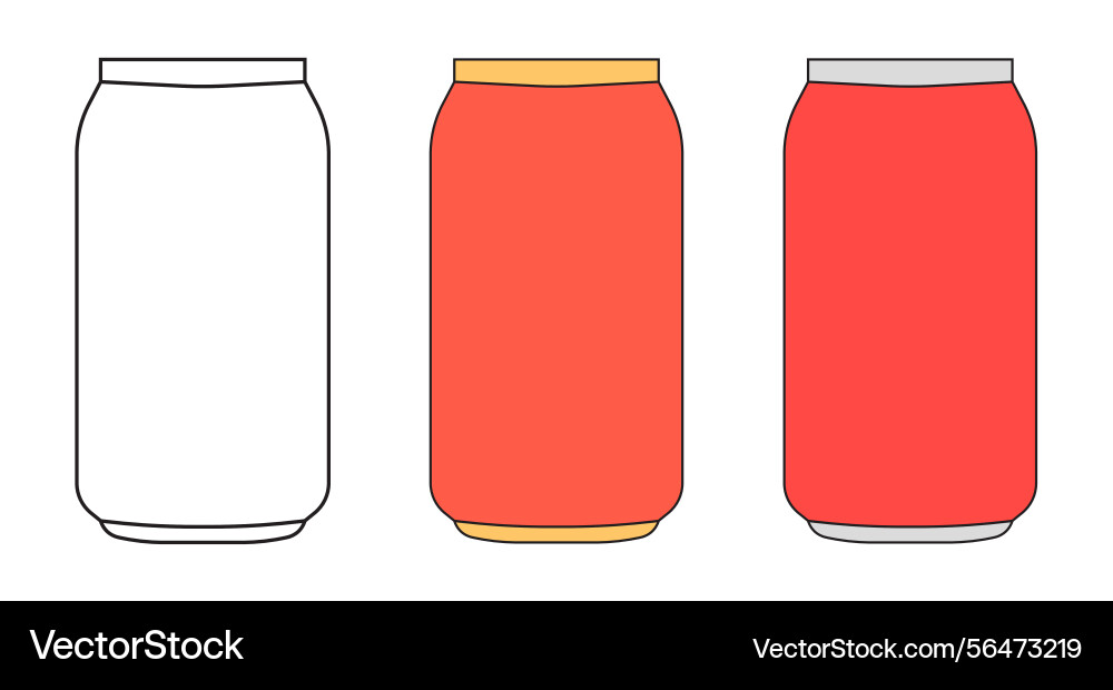 Coke soda with line art Royalty Free Vector Image