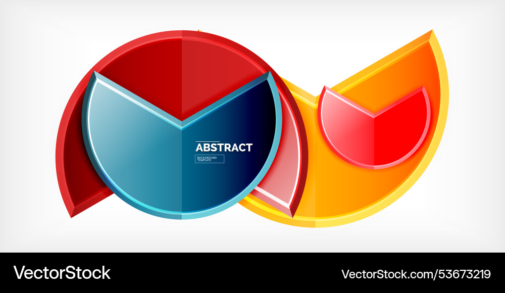 Glass reflective geometric round shapes background