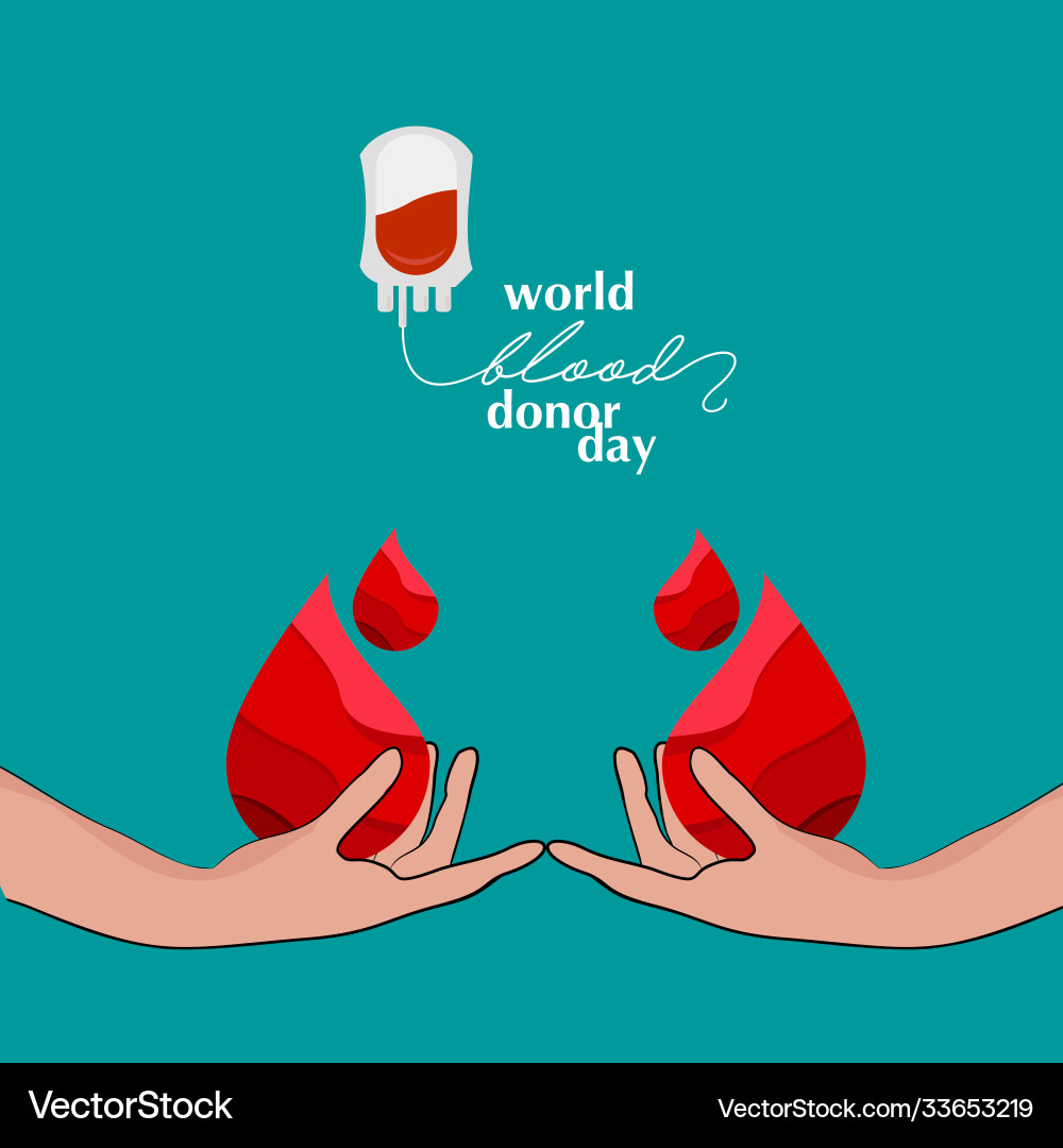 World blood donor day template design Royalty Free Vector