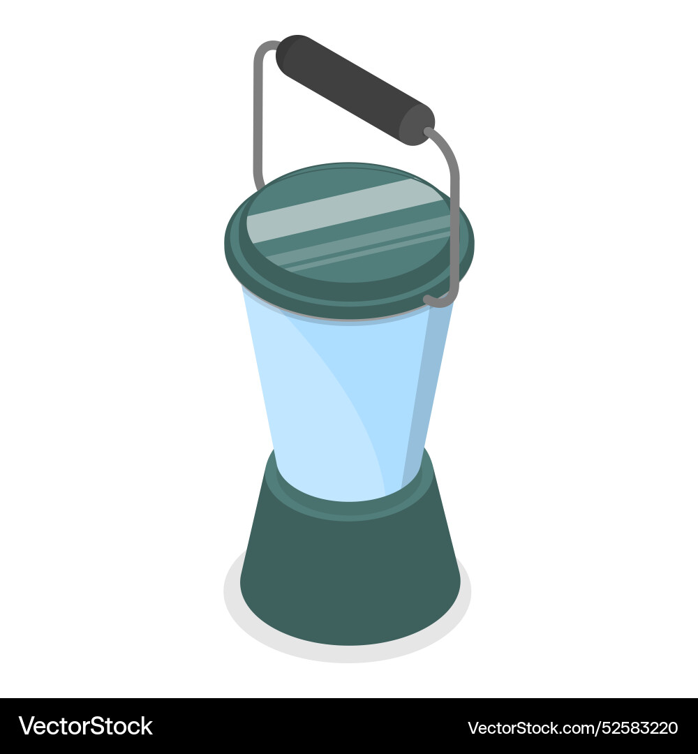 3d isometric flat set of flashlights item Vector Image