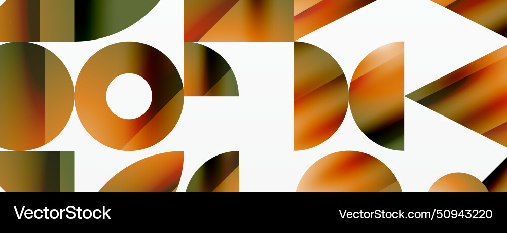 Assorted geometric shapes unite in a minimalistic Vector Image