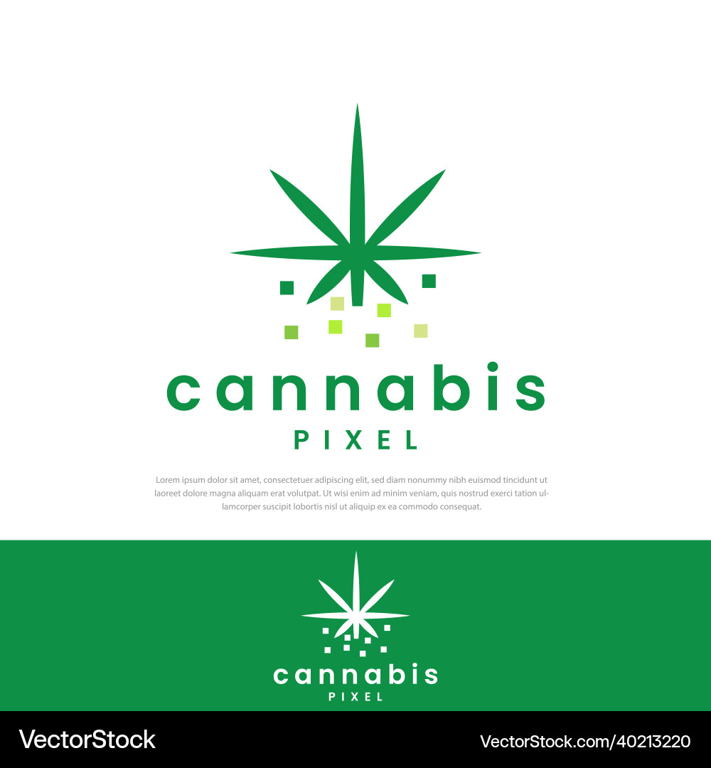 Cannabis Leaf Pattern Royalty Free Vector Image