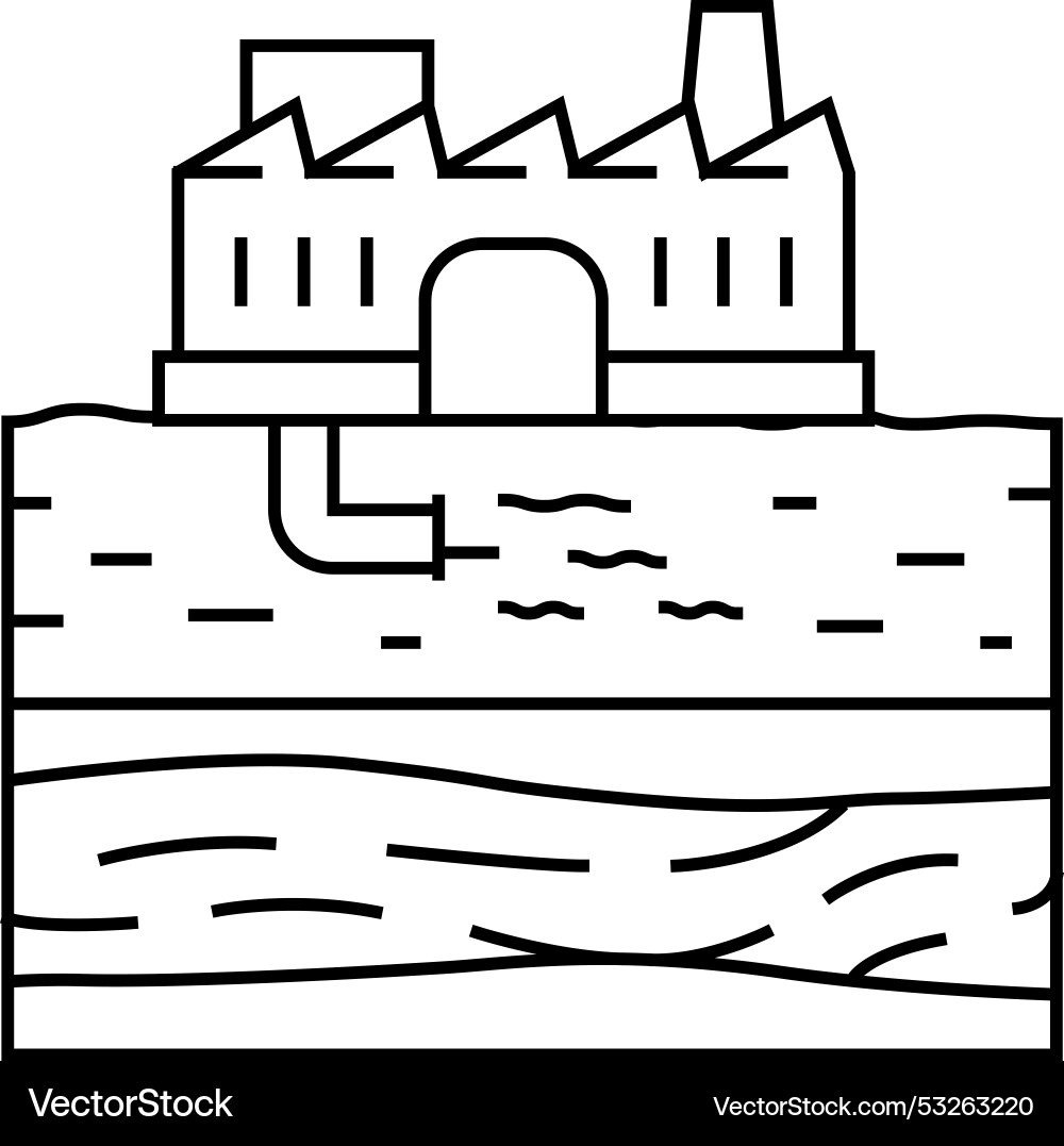 Groundwater protection hydrogeologist line icon Vector Image