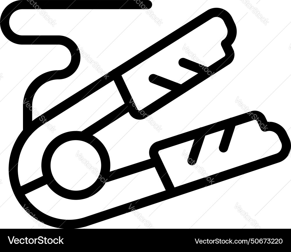 Haircare keratin device icon outline Royalty Free Vector