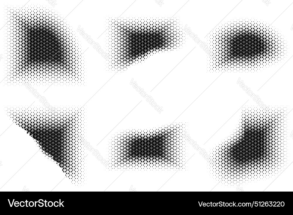 Halftone triangle pattern reprographic technique Vector Image