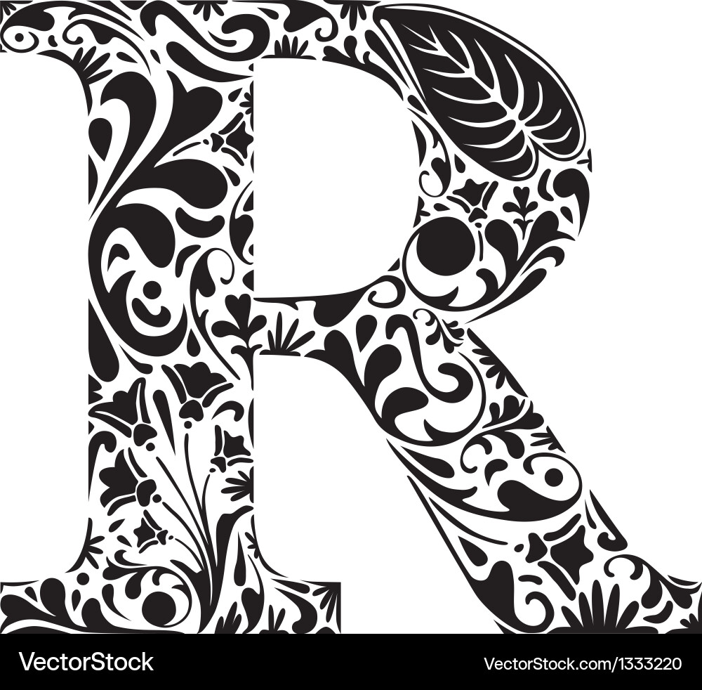 Letter r Royalty Free Vector Image - VectorStock