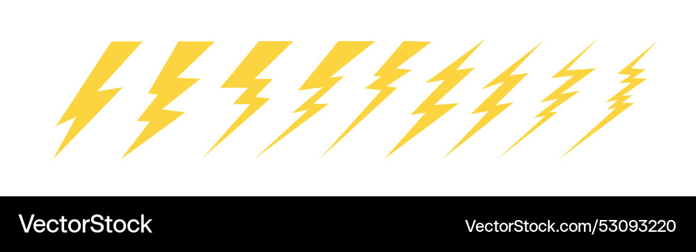 Lightning icons symbol or emblem flash Royalty Free Vector