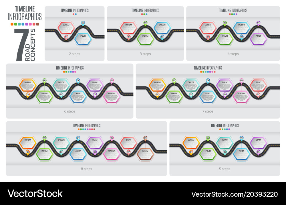 Navigationskarte infographic timeline concept Vektorbild