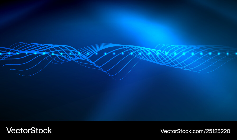 Neon wave background Royalty Free Vector Image