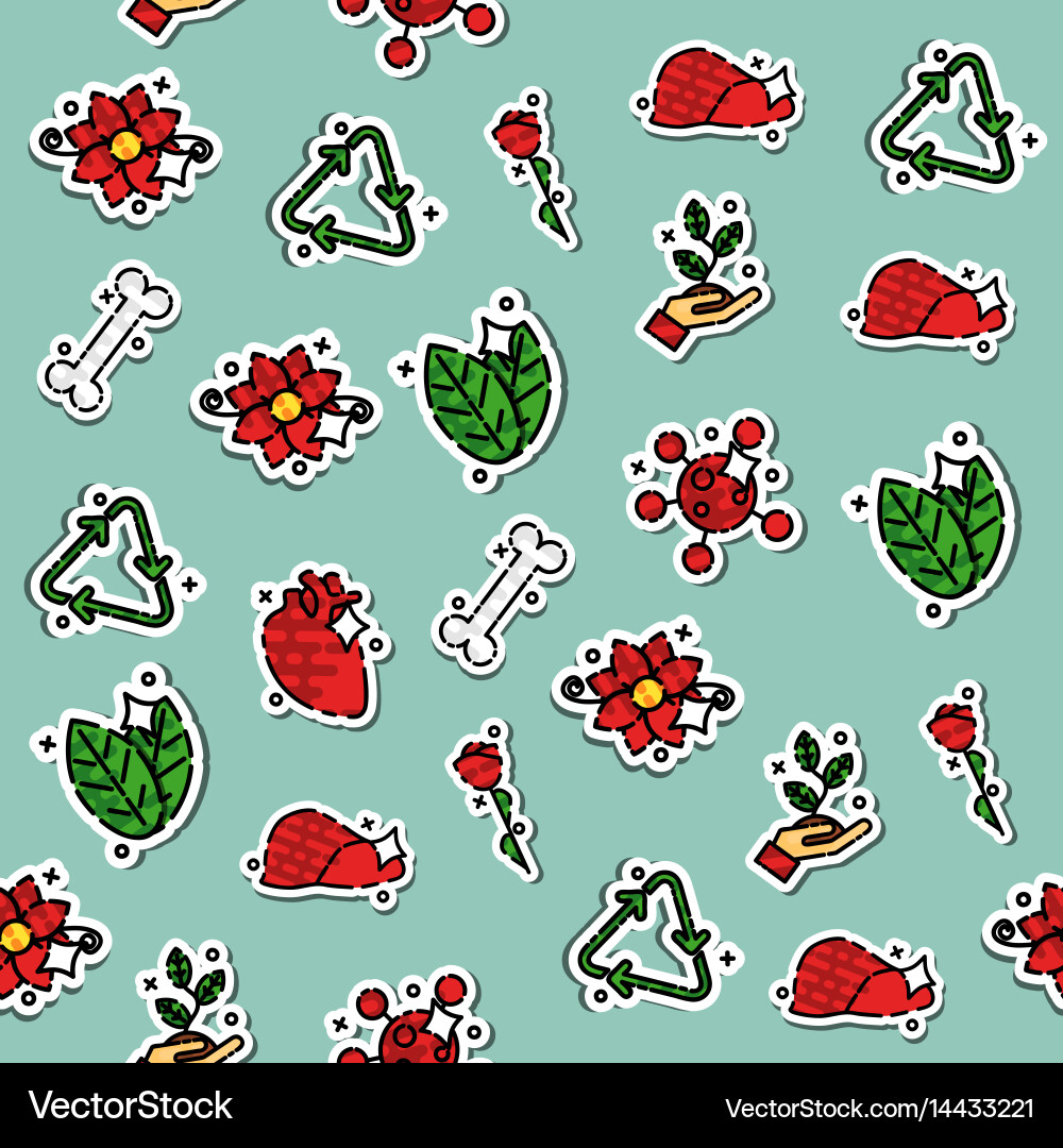 Colored biology pattern Royalty Free Vector Image