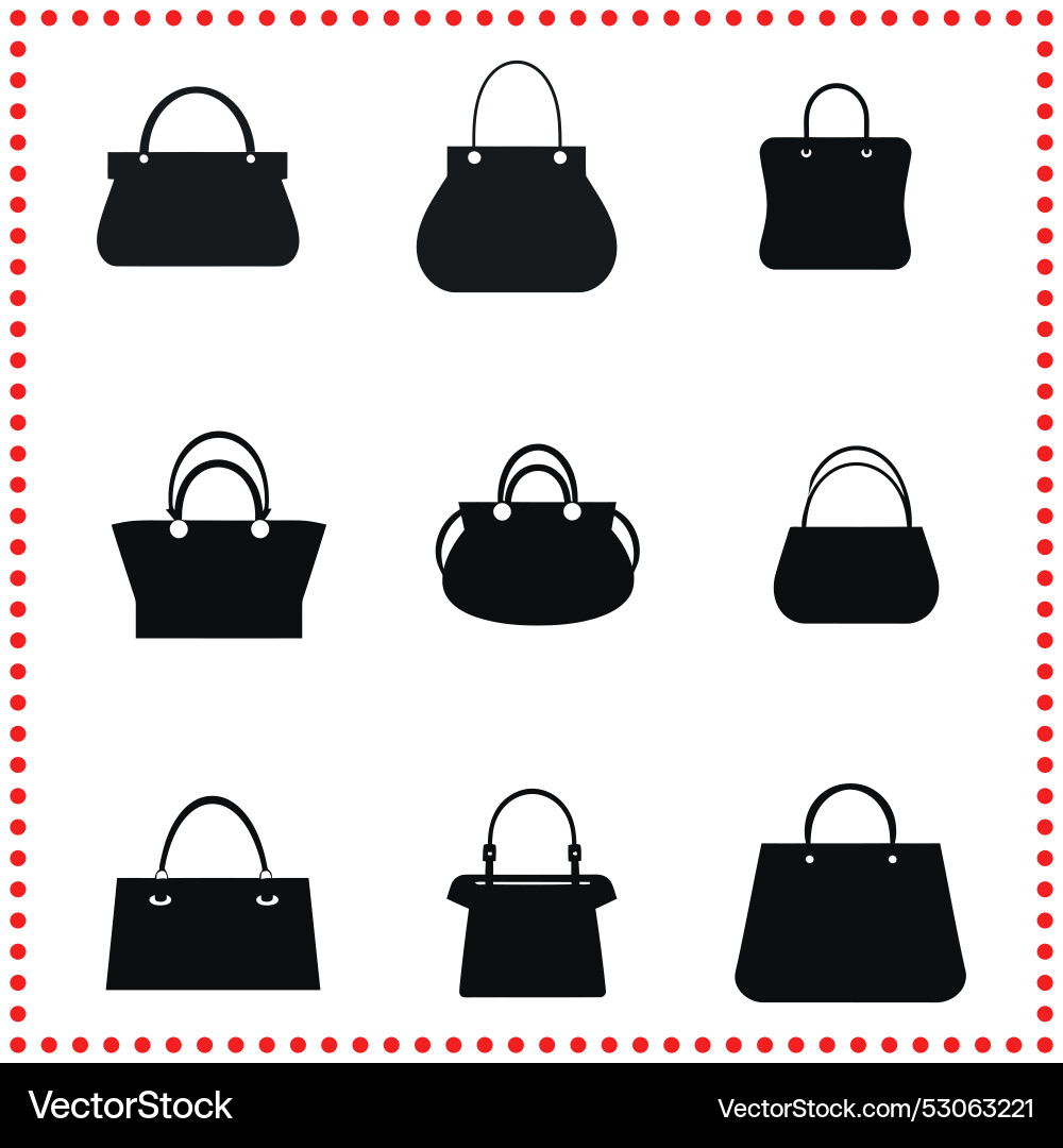 Elegance defined this handbag design is a true Vector Image