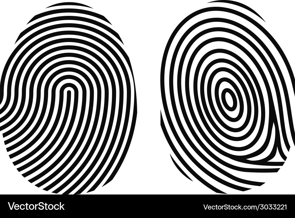 Fingerprint on white Royalty Free Vector Image