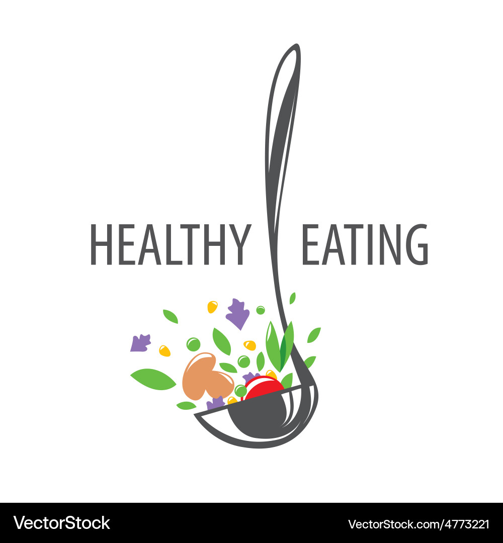 Healthy Ladle Vegetable Logo Royalty Free Vector Image