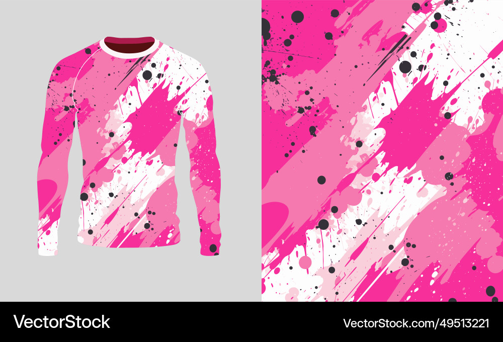 Pink Grunge Sport Jersey Royalty Free Vector Image