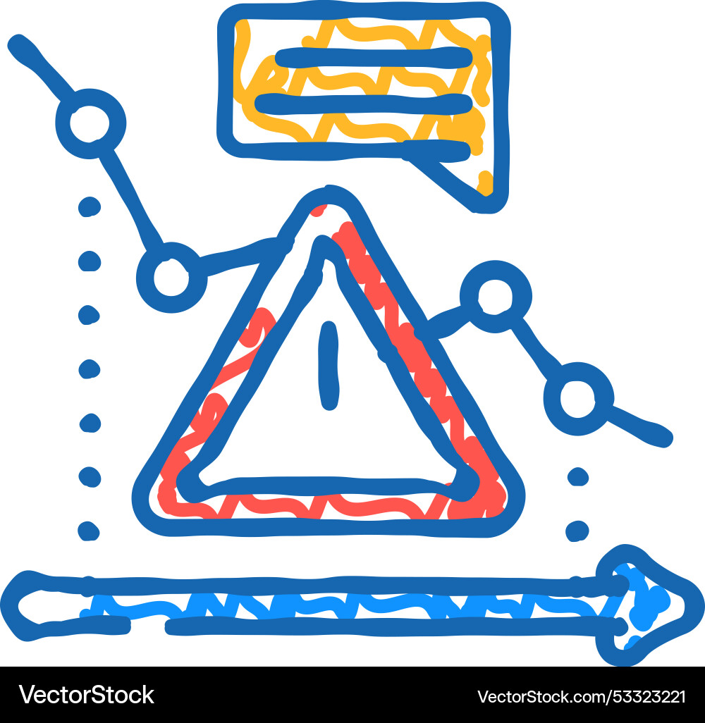Reduction risk icon doodle Royalty Free Vector Image