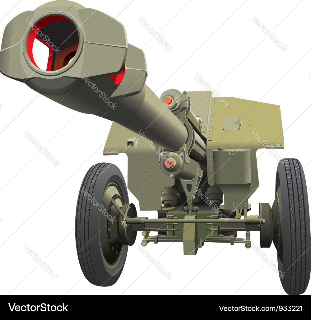 Vintage Howitzer Cannon Royalty Free Vector Image