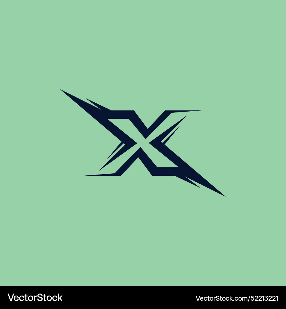 X logo design letter abstract Royalty Free Vector Image
