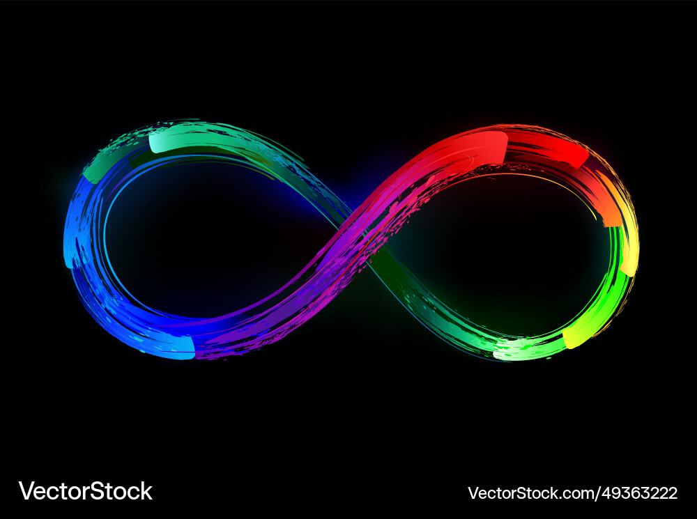 Infinity luminescent paint Royalty Free Vector Image