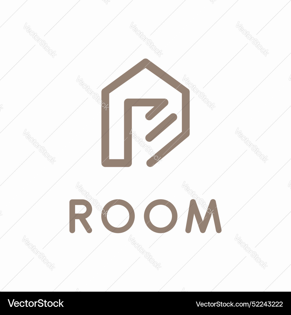 Minimalist house logo design concept Royalty Free Vector