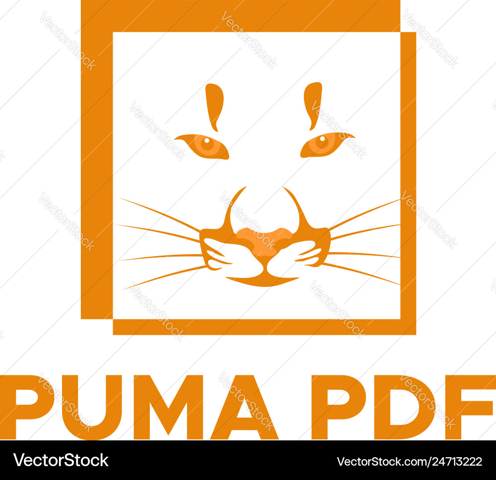 Puma pdf file logo Royalty Free Vector Image - VectorStock