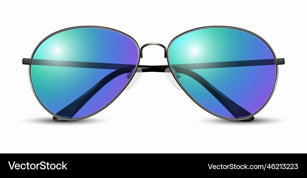 3d realistic modern unisex frame glasses Vector Image