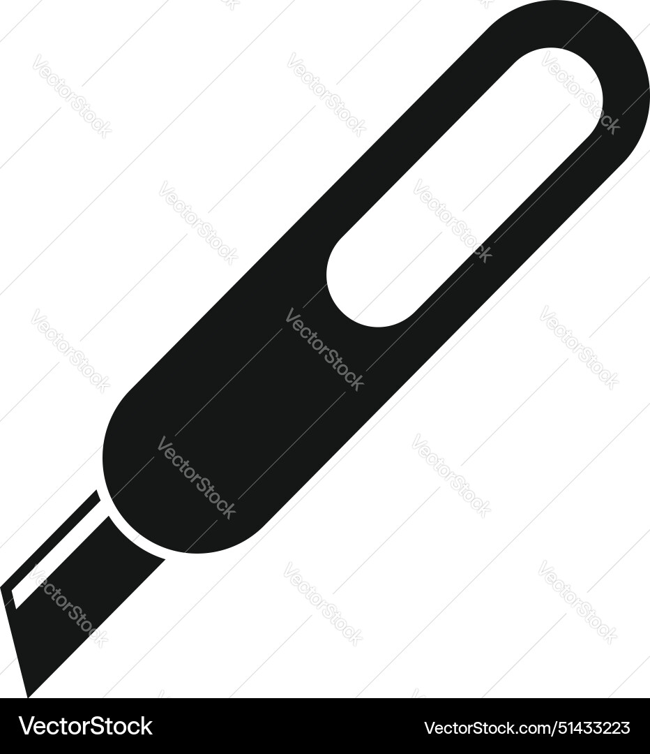 Black and white craft knife icon Royalty Free Vector Image