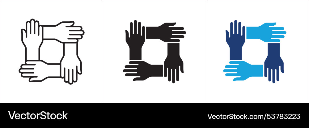 Cooperation icon teamwork collaboration Royalty Free Vector