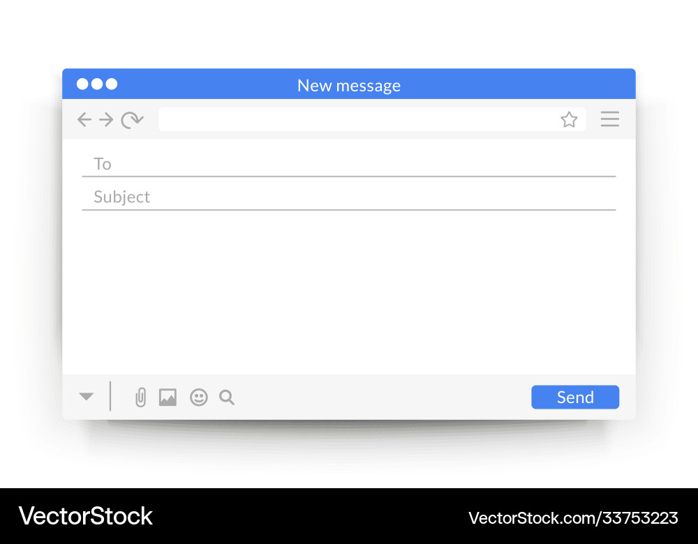 Email interface modern mail window template Vector Image