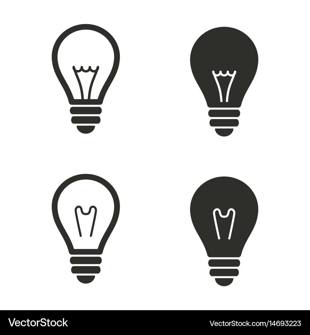 Lamp Icon Set - Lightbulb Collection Royalty Free Vector