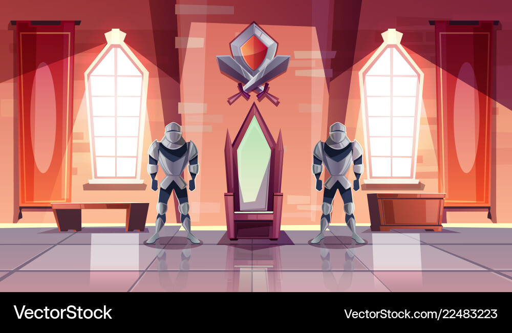 Medieval Castle Throne Room Royalty Free Vector Image