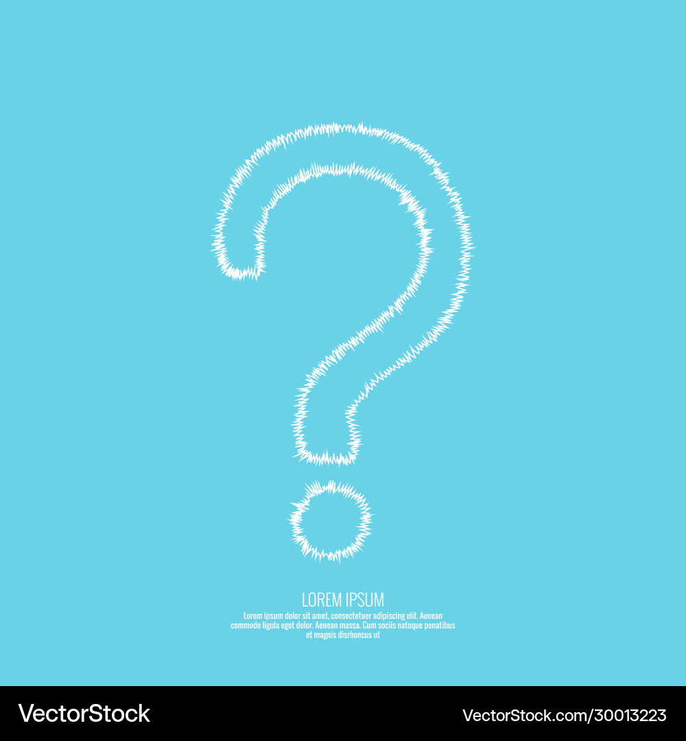 Question mark hand drawn Royalty Free Vector Image